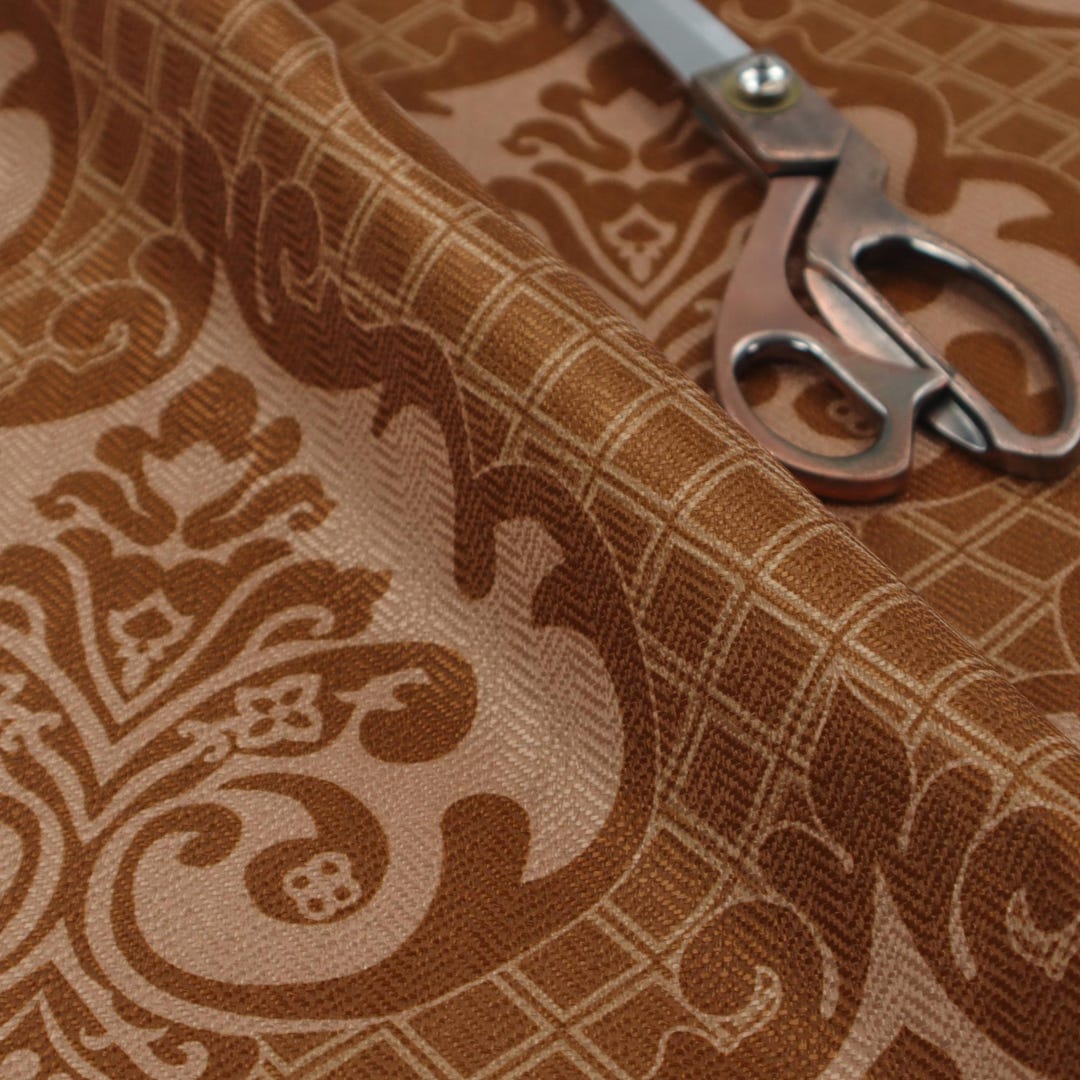 Damask Pattern Chenille Upholstery Fabric Curtains Furniture Seating ...