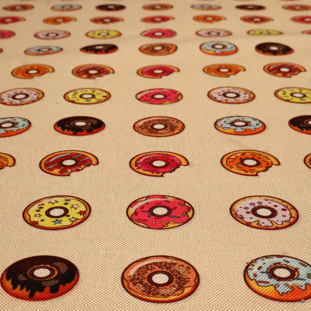 Doughnut Upholstery Fabric Curtains Furniture Furnishing Food Pattern ...