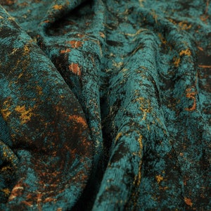 Distressed Metallic Jacquard Upholstery Fabric for Curtains, Cushions ...