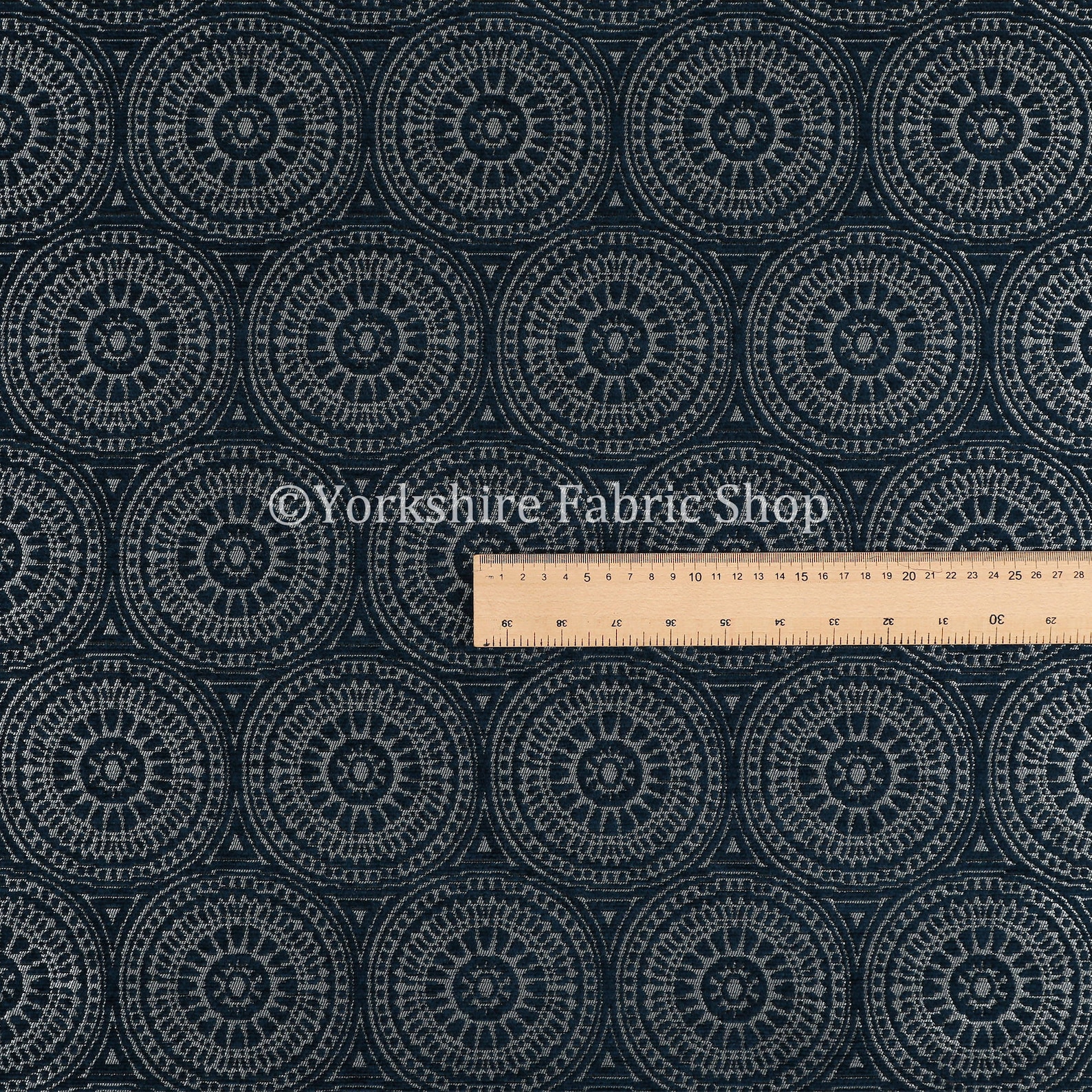 Navy Blue Shine Effect Geometric Round Medallion Pattern - Etsy