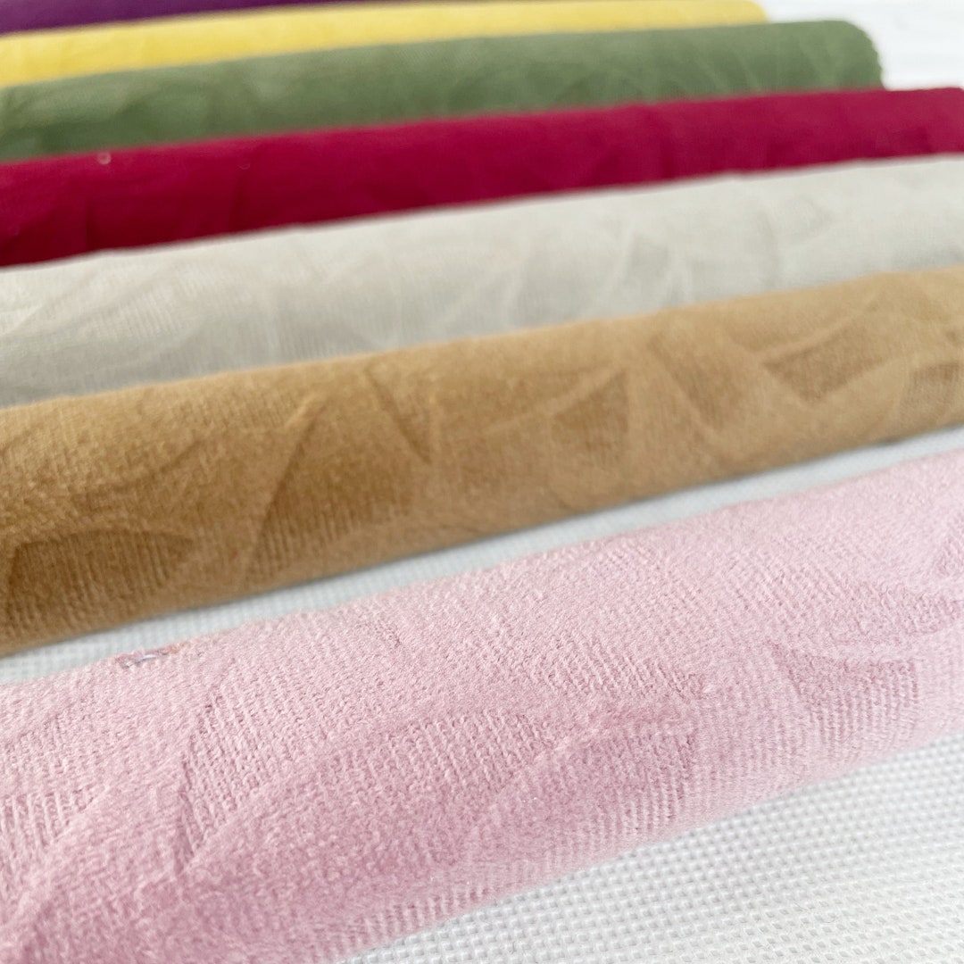 Subtle Embossed Velour Upholstery Fabric for Curtains, Cushions ...