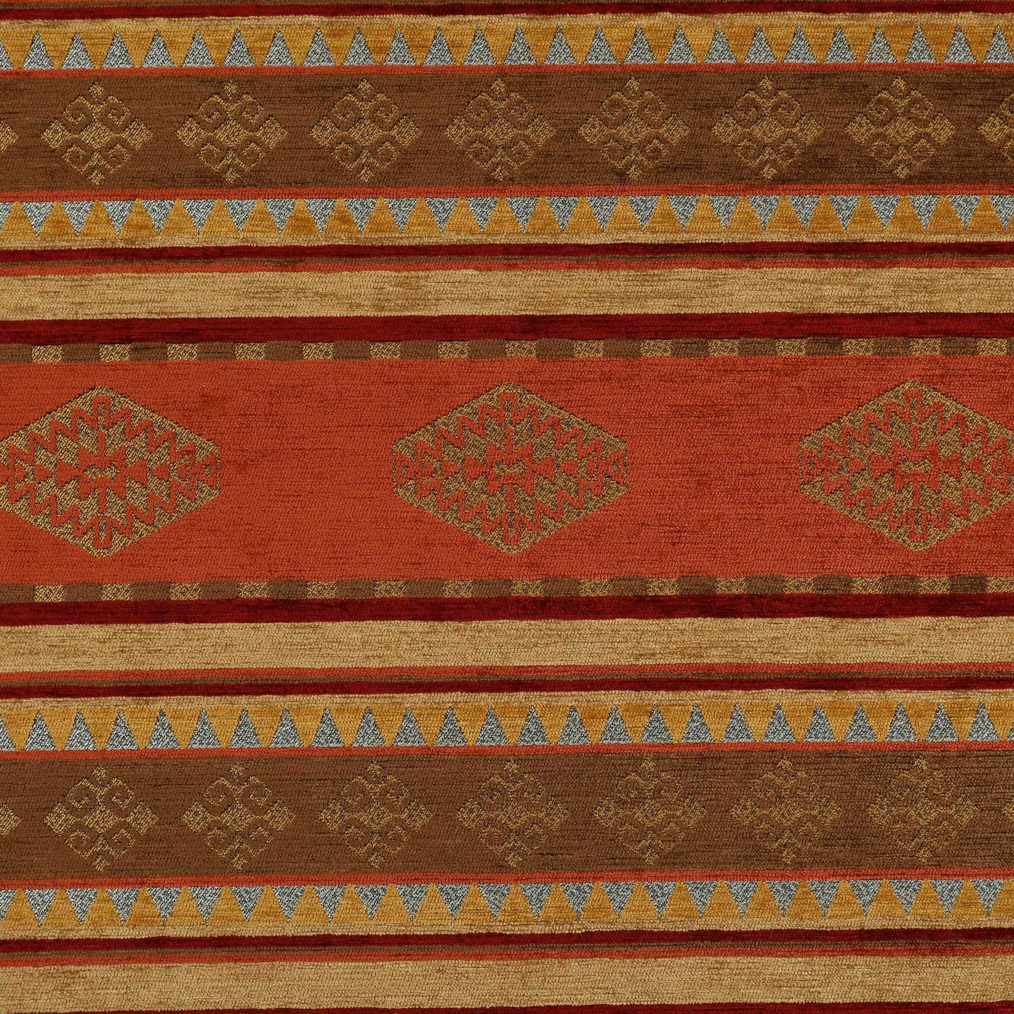 Quality Kilim Aztec Pattern With Stripes in Orange Red Gold - Etsy UK