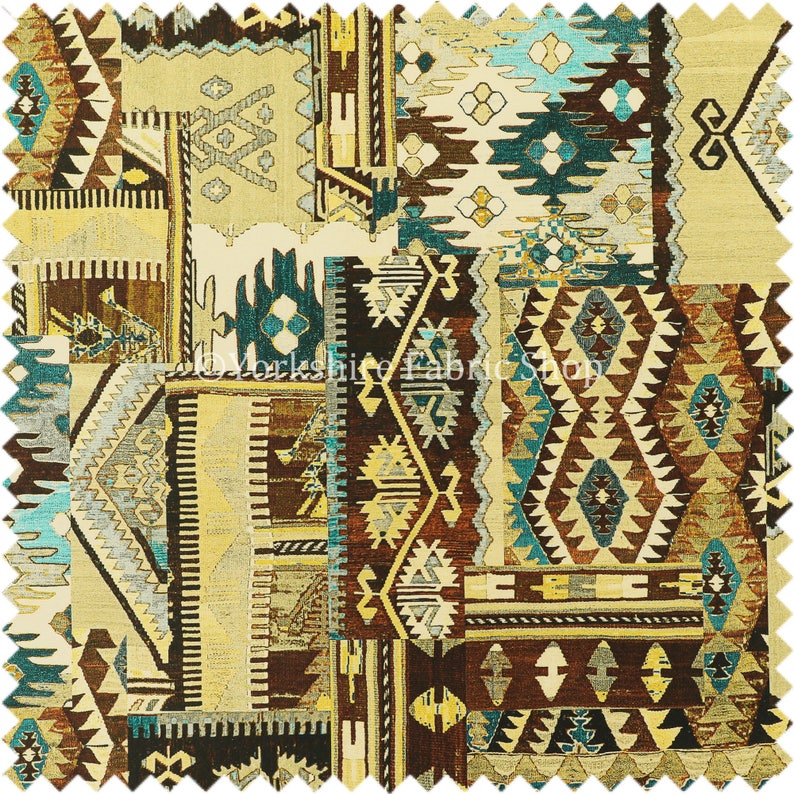 Tribal Old Aztec Theme Patch Pattern Velour Printed Velvet | Etsy