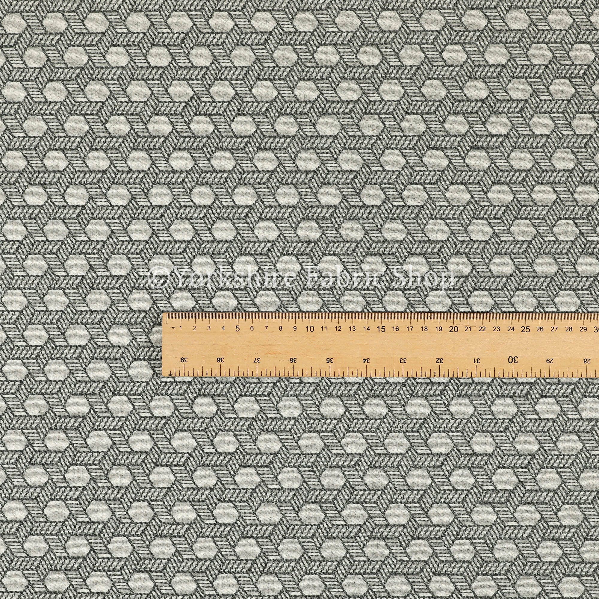 Soft Modern Geometric Hexagon Pattern Wool Textured Grey White | Etsy