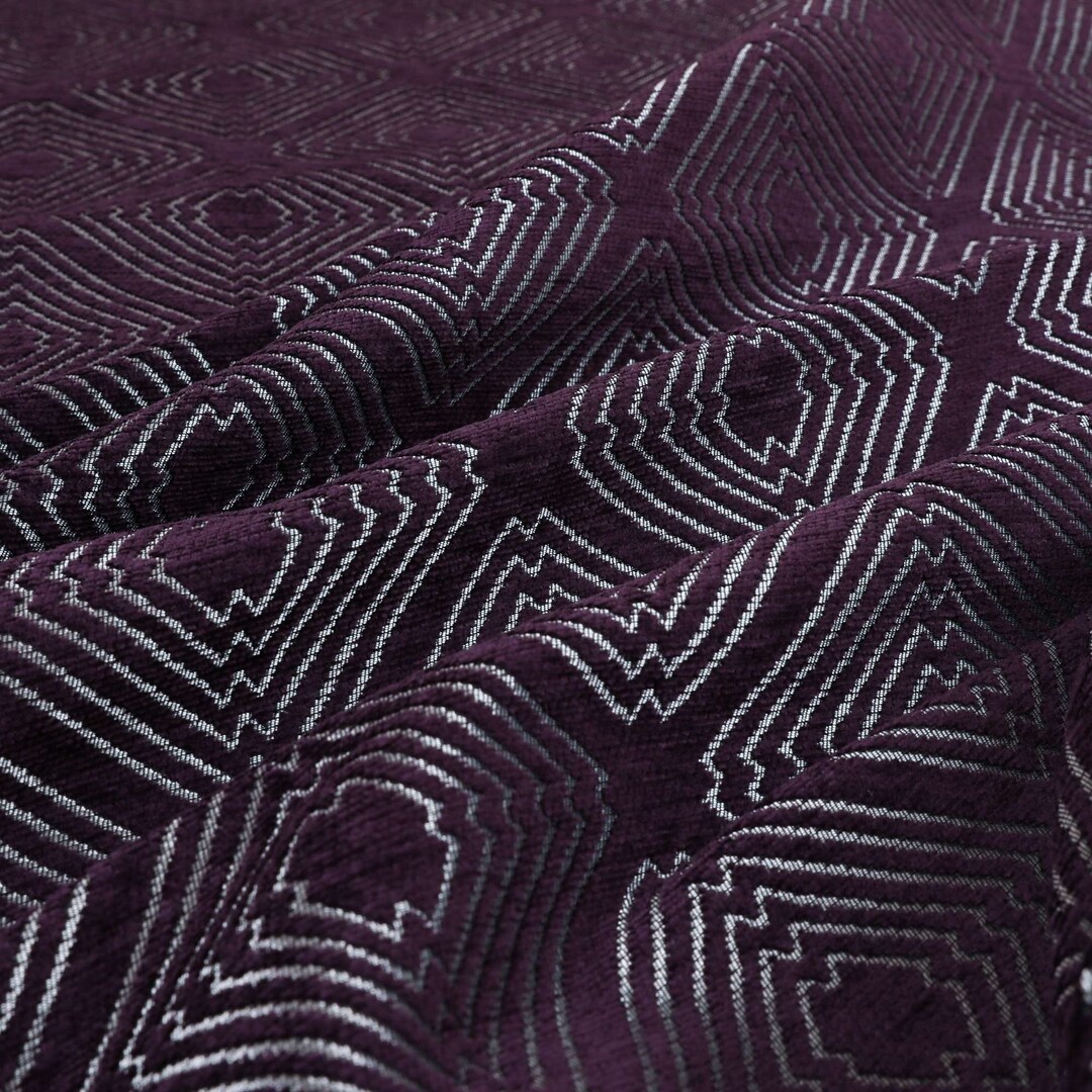 Purple Silver Colour Shine Effect Modern Geometric Sharp Pattern ...