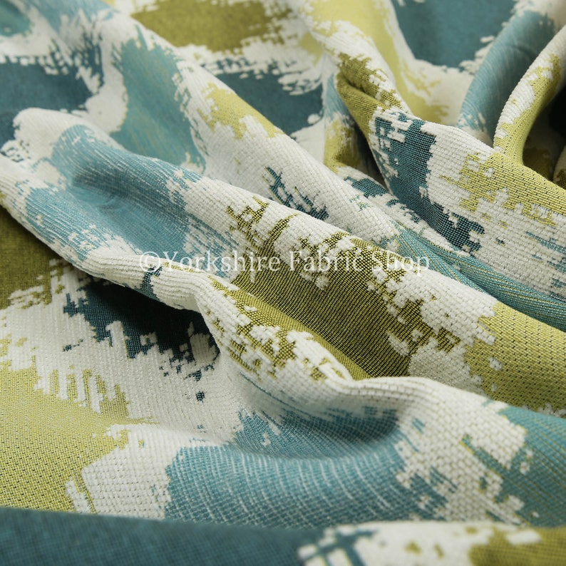 White Green Blue Paint Splotch Inspired Pattern New Soft Woven - Etsy UK