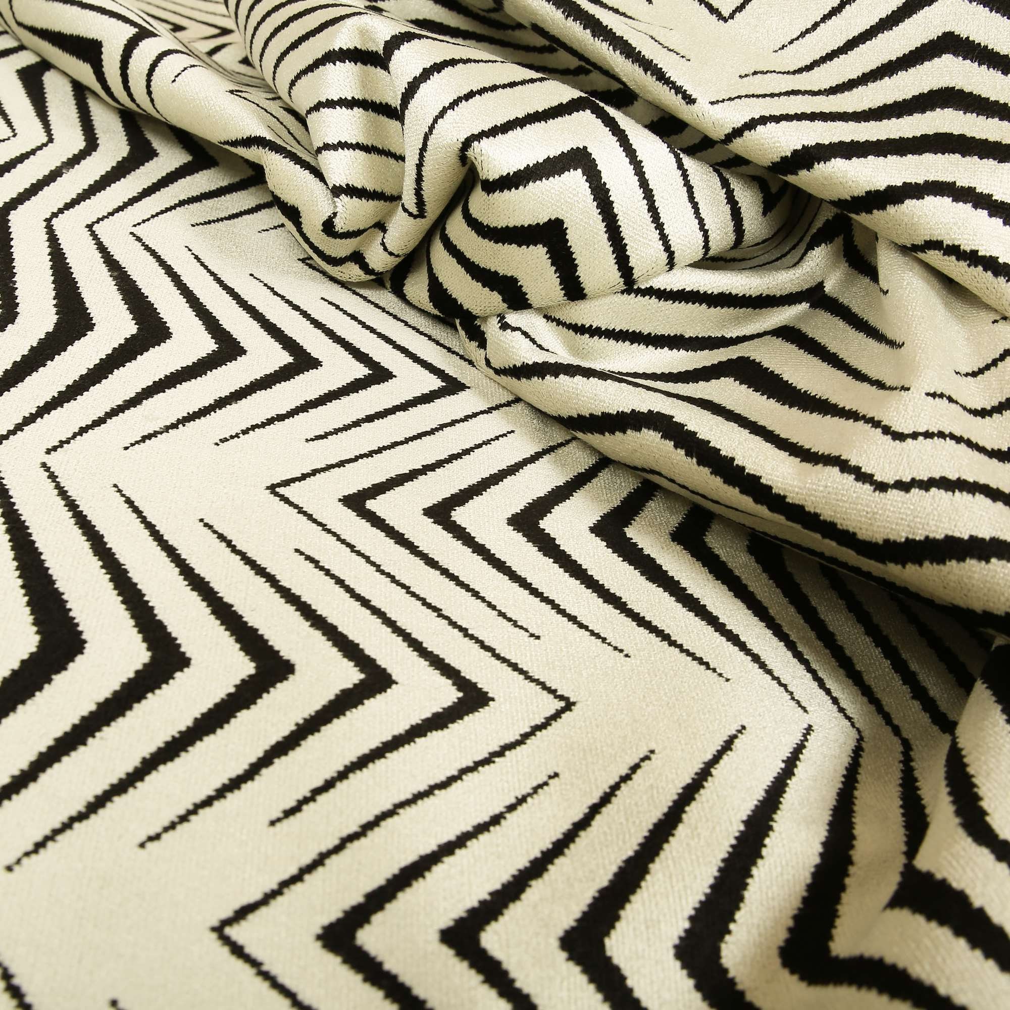 New Geometric Designer Modern Thin Chevron Striped Black Cream - Etsy