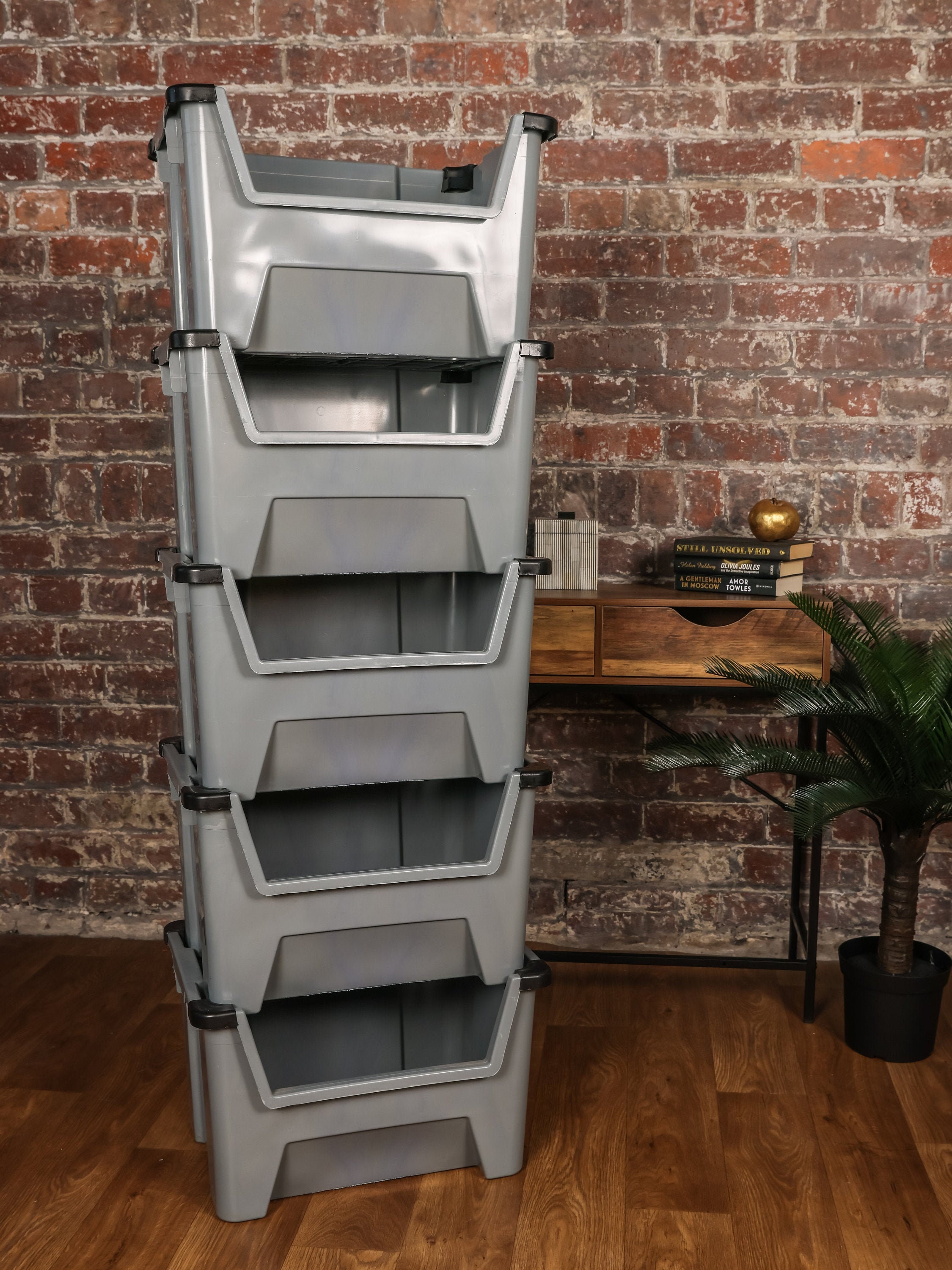 5 x New Grey Plastic Order Picking Storage Boxes Scooped Front | Etsy