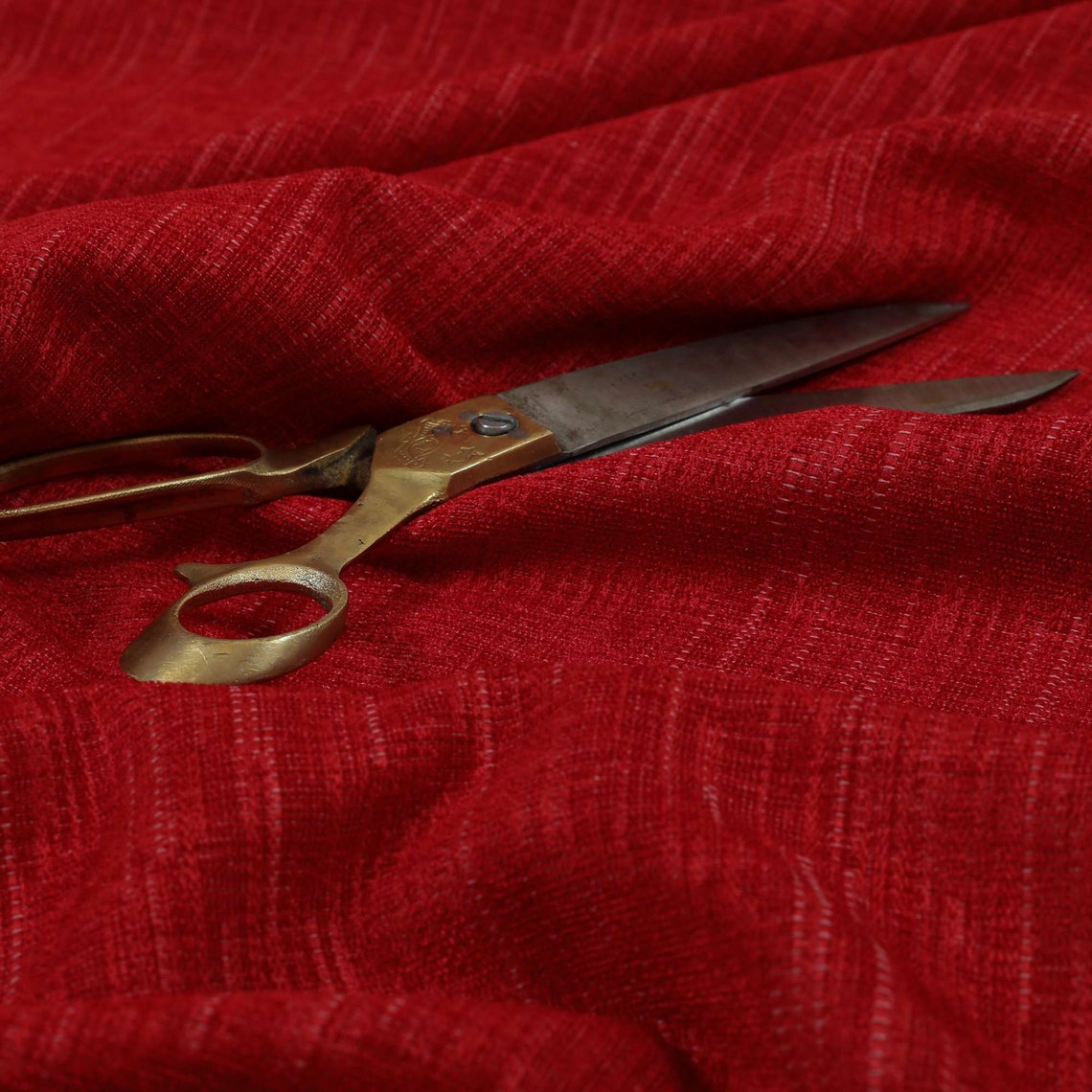 New Terra Red Colour Vertical Strié Effect Textured Cosy - Etsy