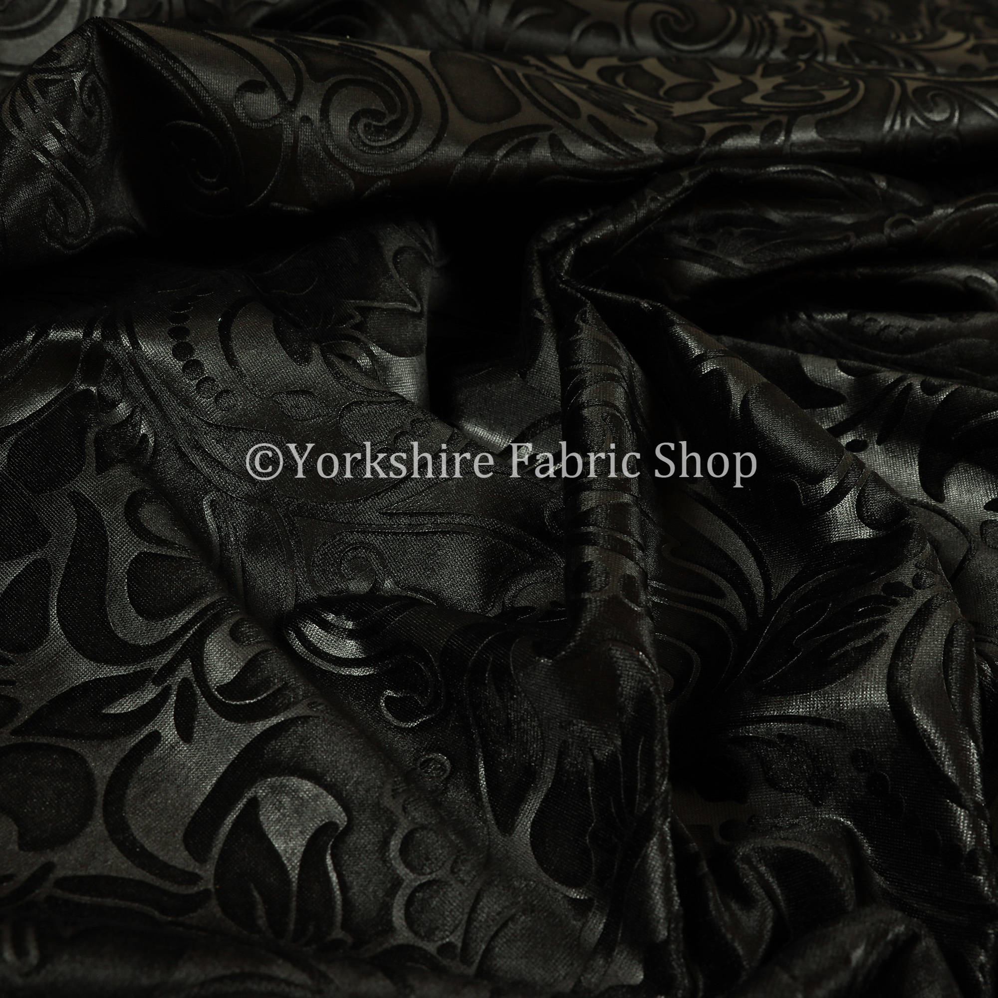 Quality Shiny Floral Embossed Black Velvet Pattern Upholstery - Etsy