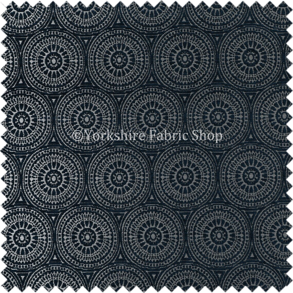 Navy Blue Shine Effect Geometric Round Medallion Pattern - Etsy