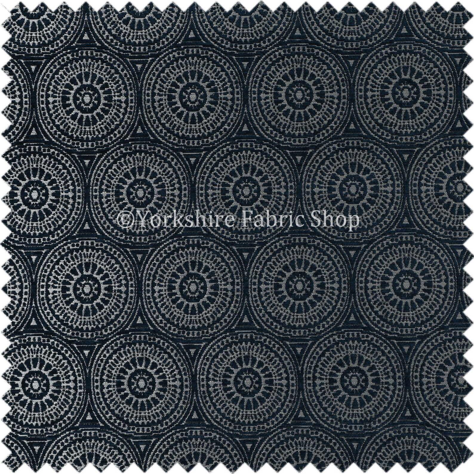 Navy Blue Shine Effect Geometric Round Medallion Pattern - Etsy