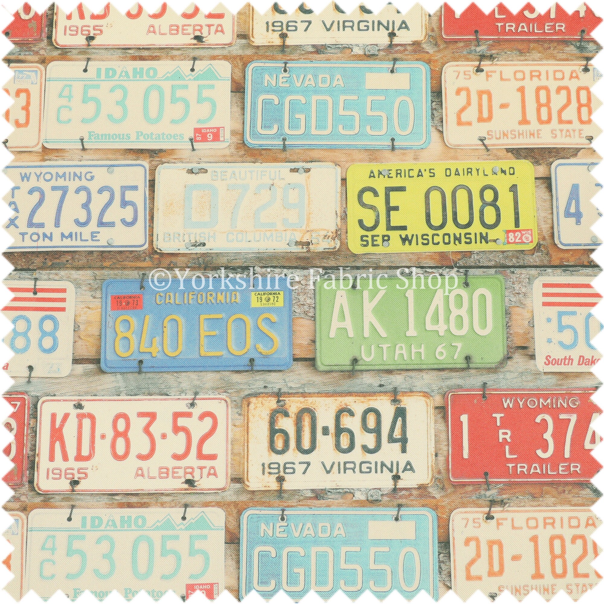 USA Car License Number Plate Retro Pattern Lightweight Blue | Etsy