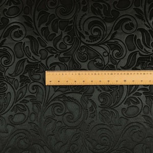 Quality Shiny Floral Embossed Black Velvet Pattern Upholstery ...