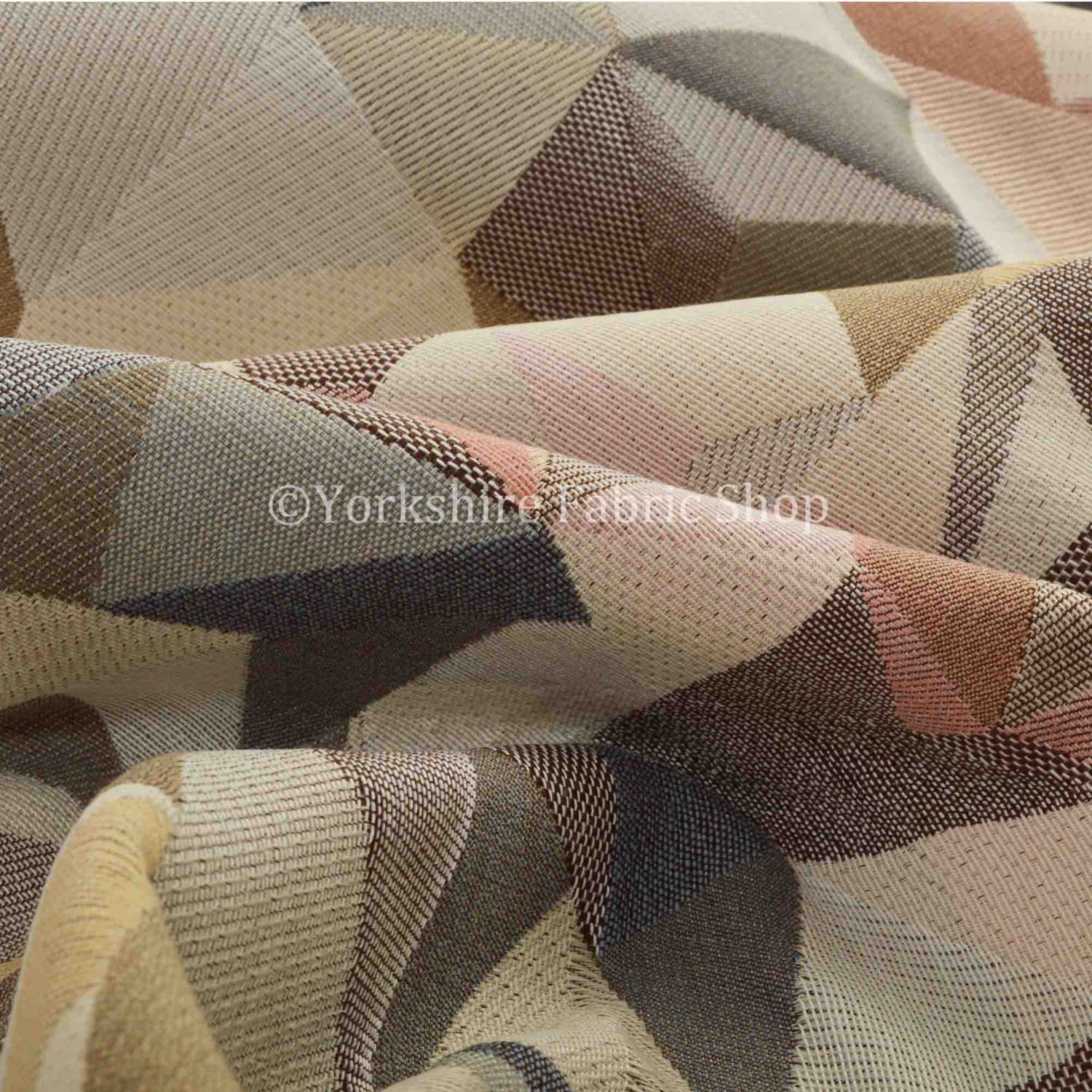 Quality Jacquard Woven Geometric Diamond Pattern Pastel Orange | Etsy