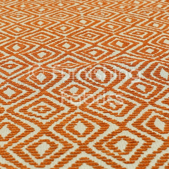 New Orange Coloured Geometric Diamond Modern Pattern - Etsy