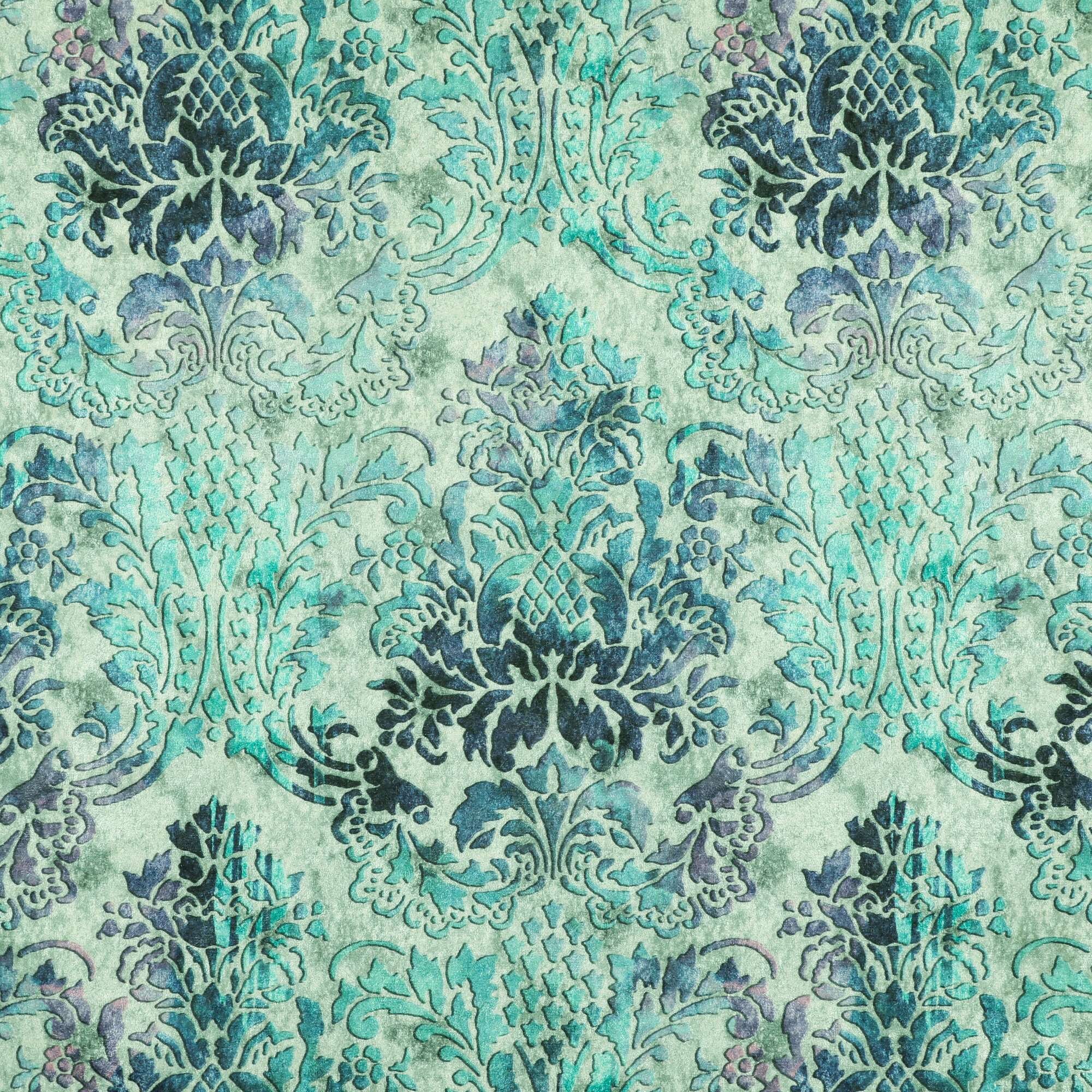 Turquoise Damask Pattern