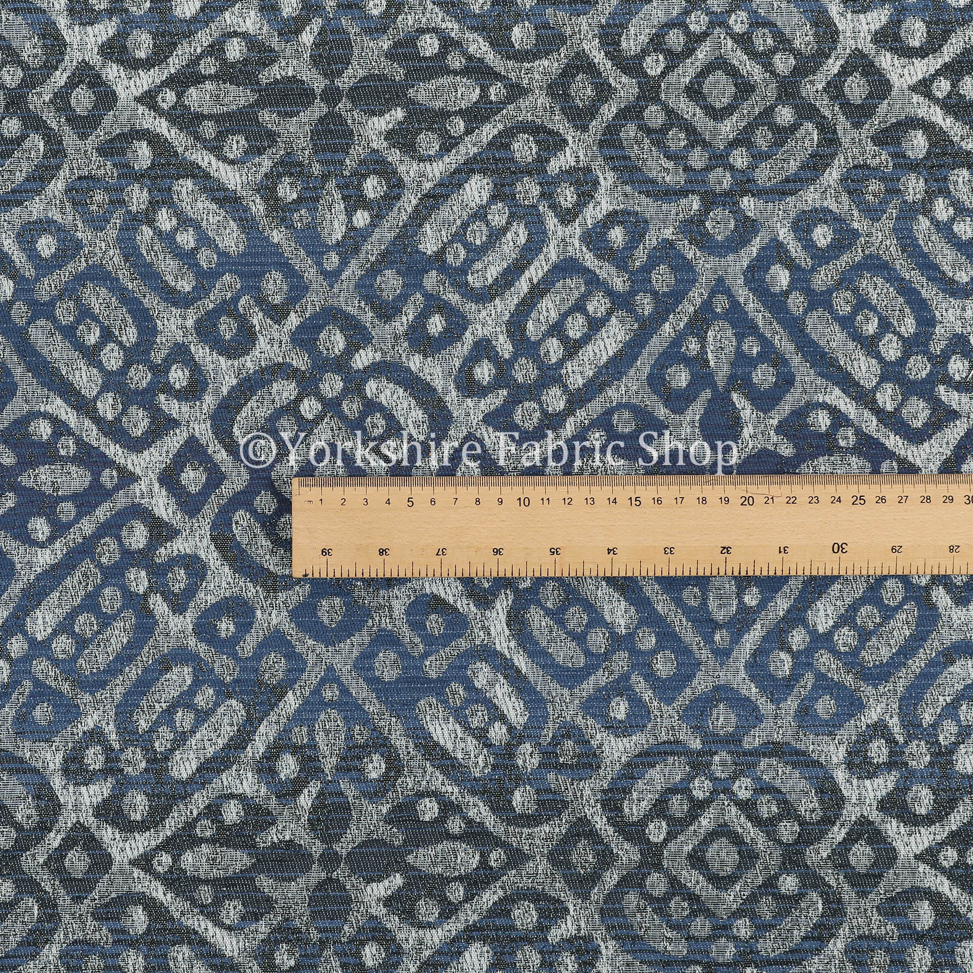 Geometric Medallion Pattern in A Metallic Blue Silver Colour - Etsy