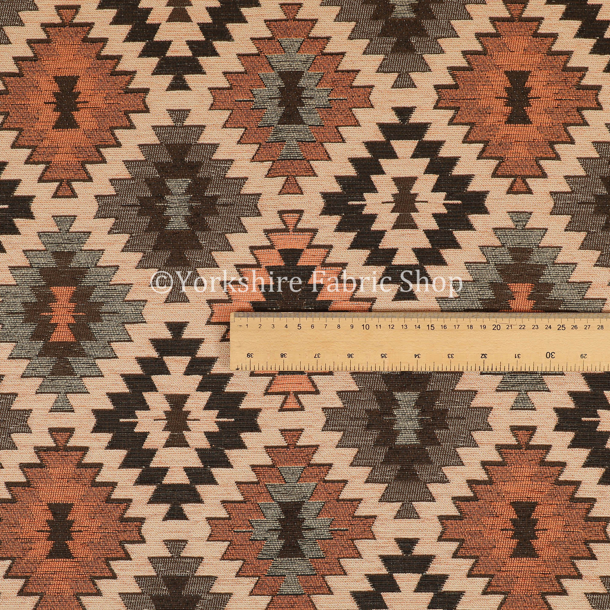 New Aztec Medallion Geometric Pattern in Orange Brown Woven - Etsy