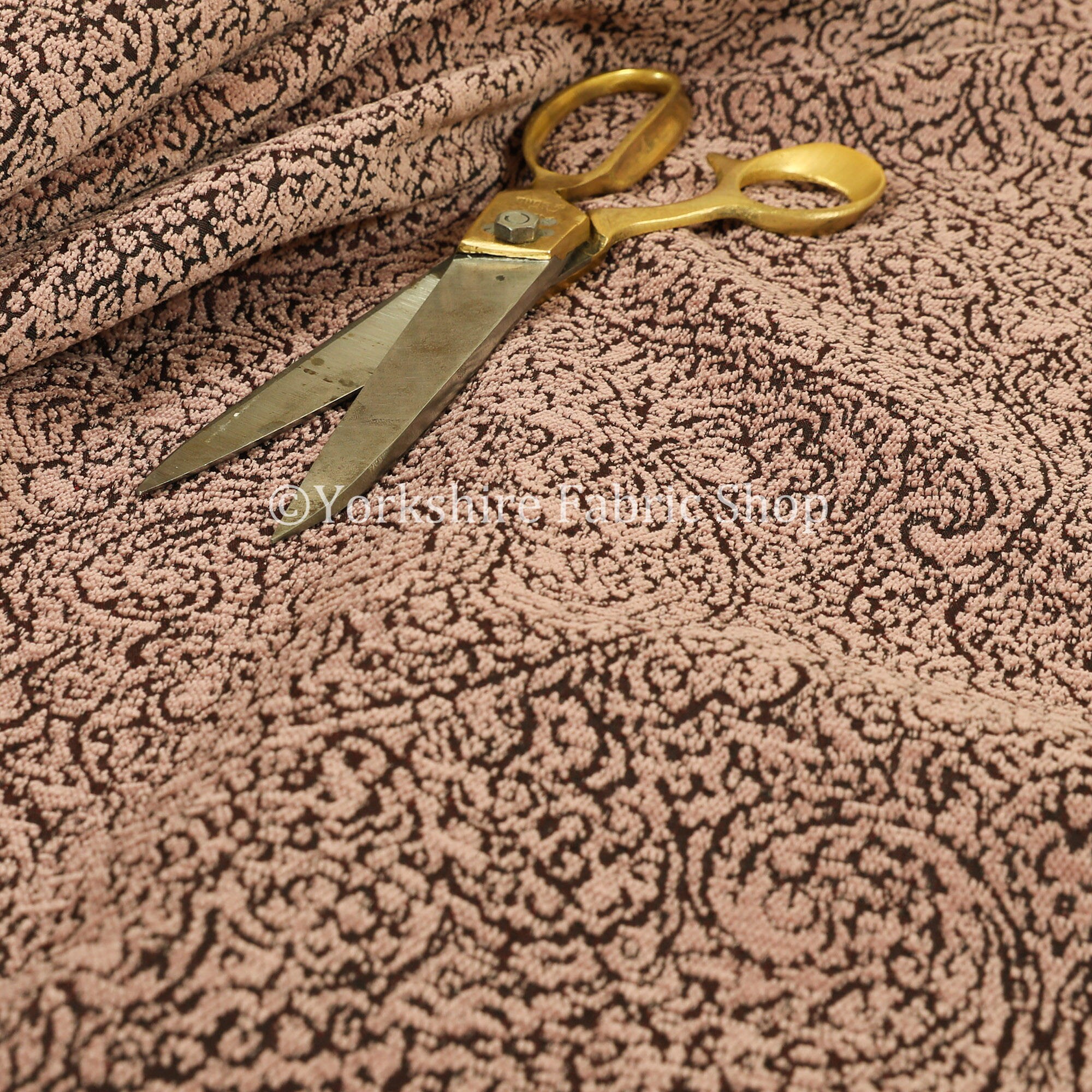 All Over Detailed Damask Heavyweight Soft Chenille In Pink | Etsy