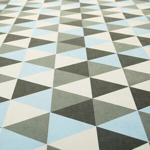 New Modern Geometric Triangle Pattern Blue Grey White Colour Soft ...