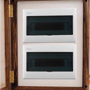 Walnut Electrical Meter Cover Shelf, Wall Art Natural Walnut Rattan ...