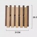 2 Tier Walnut Beech Wood Wall Rack, Natural Beech Wood Wall Mounted ...