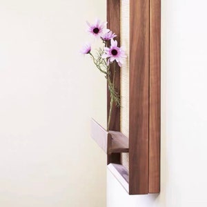 Walnut Wall Cover Decor, Electrical Meter Cover Shelf, Wall Art Natural ...