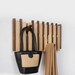 2 Tier Walnut Beech Wood Wall Rack, Natural Beech Wood Wall Mounted ...