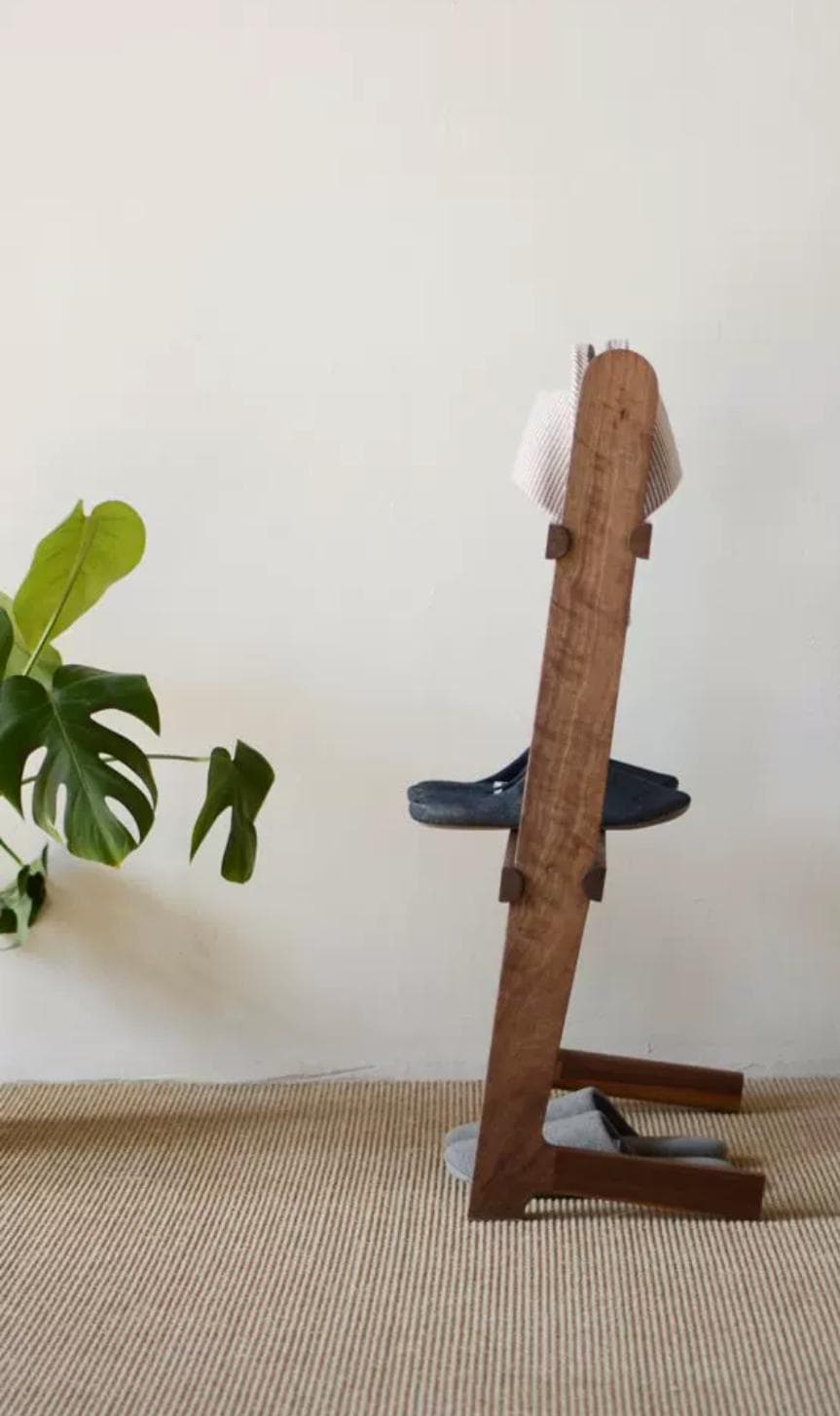 Wooden Slippers Stand, Walnut Entryway Shoe Rack, Cherry Wood Shoe ...