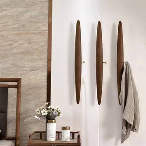 Wall Luxury Modern Rack, Long Wall-mounted Wooden Entryway Rack, Living ...