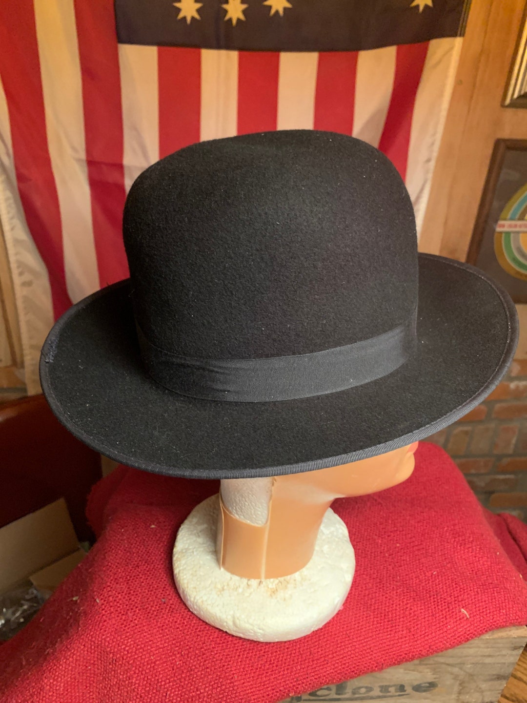 Vintage Kenwood Felt Amish Dress Hat Size 6 5/8 Long Oval Made in USA ...