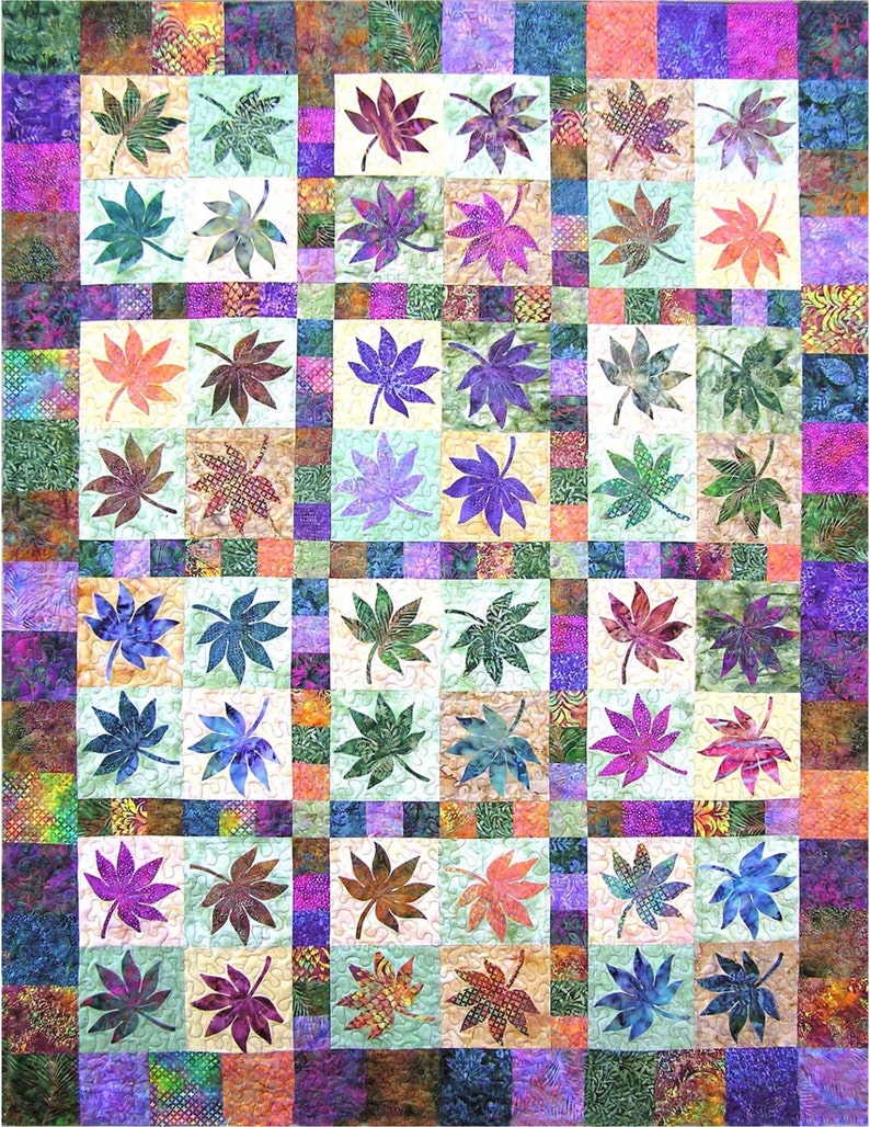 Dancing Leaves Quilt Pattern - Etsy