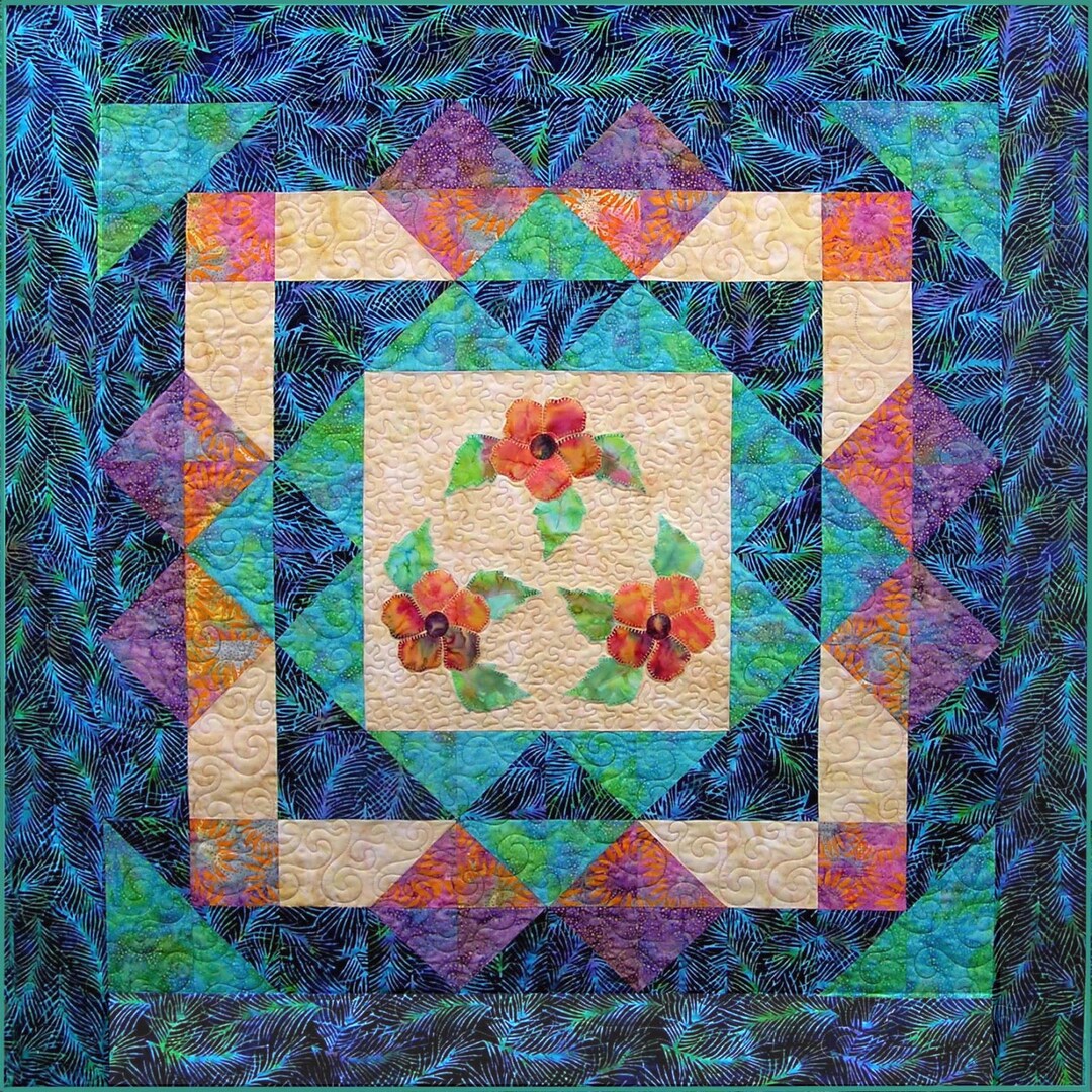 Hibiscus Flower Quilt Pattern - Etsy