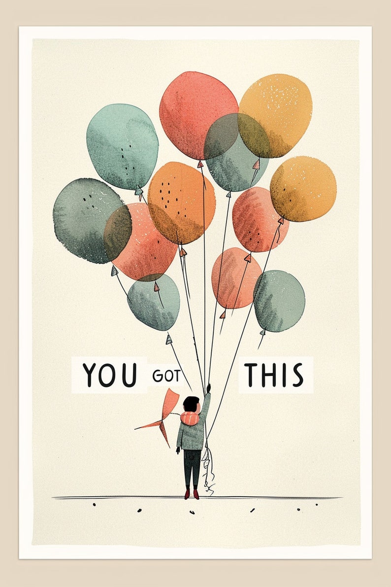 You Got This, Motivation Quote Art Print, Light Aesthetic Wall Art ...