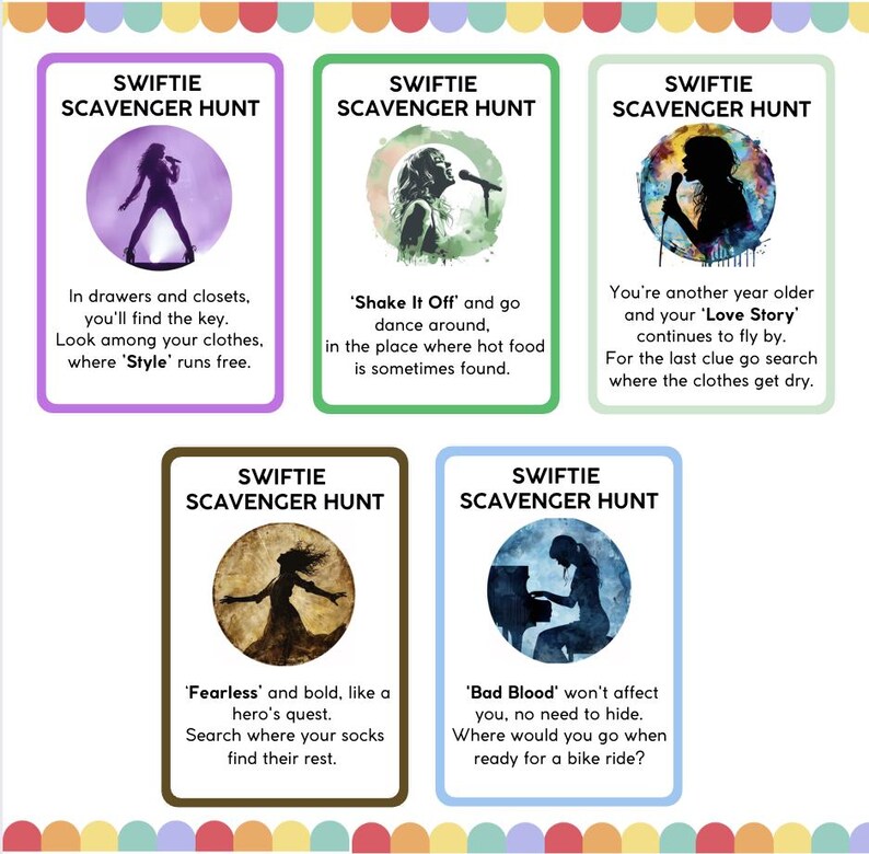 Taylor Swift Scavenger Hunt | the Ultimate Swiftie Party Game! | Kids ...