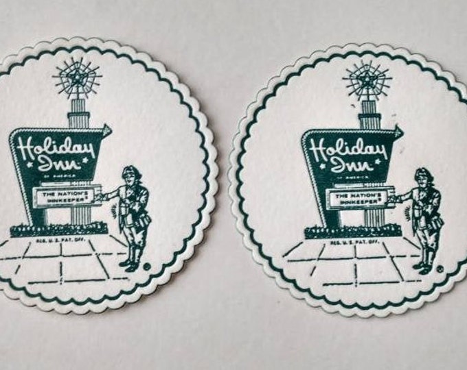 2 Hotel Motel Chain Holiday Inn Logo Sign Paper Drink Coaster - Etsy