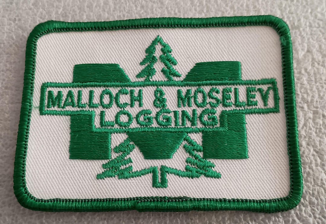 VTG Malloch & Moseley Logging Co. Canadian Cloth Jacket Hat Patch New ...