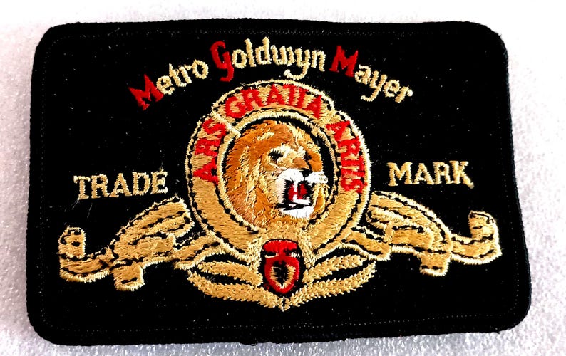 Vtg Metro Goldwyn Mayer MGM Movie Studio Logo Cloth Patch New NOS 1970s ...