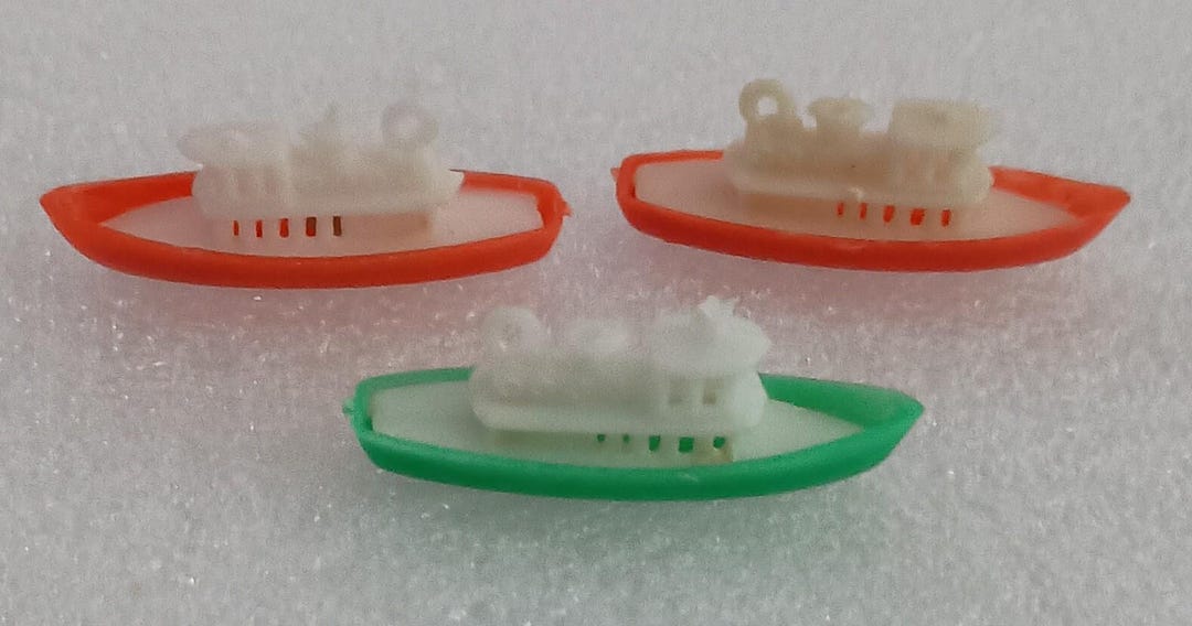 3 Mini Plastic Tugboat Boat Hong Kong 1960s NOS New Vending Gum Machine ...