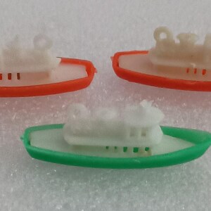 3 Mini Plastic Tugboat Boat Hong Kong 1960s NOS New Vending Gum Machine ...