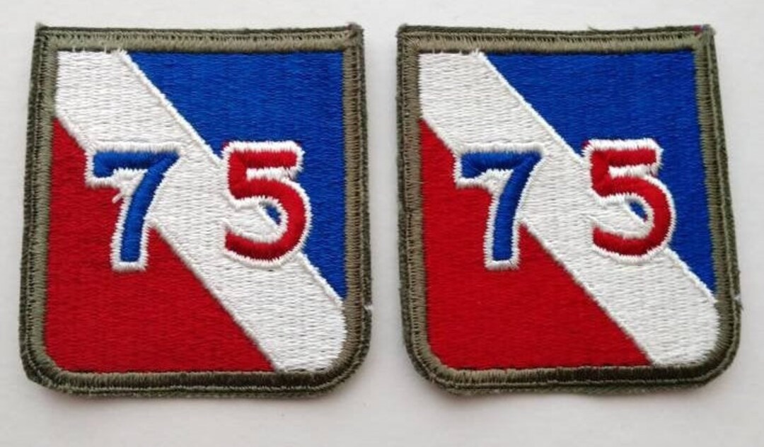 2 Vintage United States US 75th Army Infantry Patch New NOS WWII 1944 ...