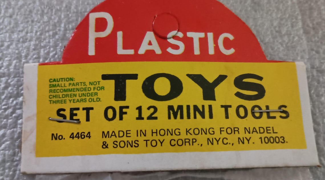 Dime Store 12 Piece Mini Plastic Tool Set 1970s NOS New Hong Kong - Etsy