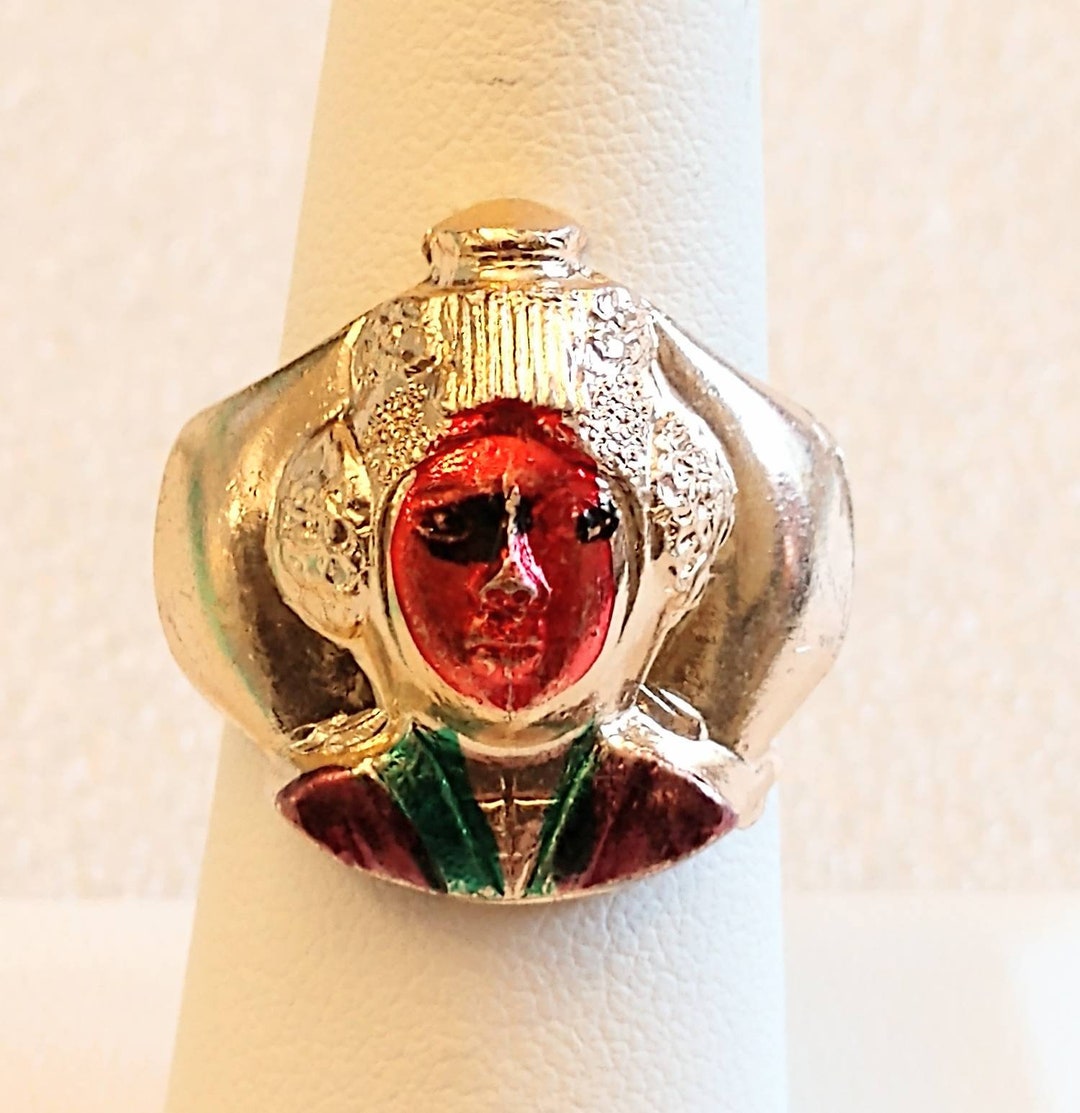 Vintage Asian Headwear Mid-century Dime Store Metal Ring 1960s NOS New ...