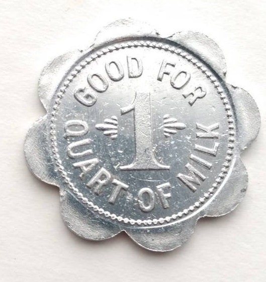 Enfield Dairy Coin Trade Token Good for 1 Quart of Milk 1950s ...