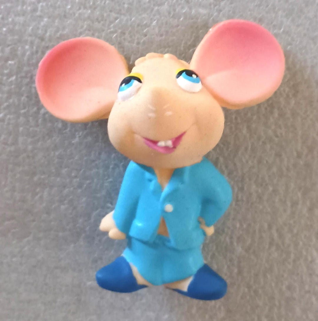 Light Blue Topo Gigio Ed Sullivan TV Show Puppet Squeaky Toy Figure NOS ...