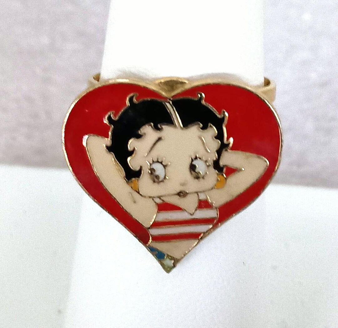 Rare Vintage USA Outfit Betty Boop Comic Collectible Ring 1990s New NOS ...