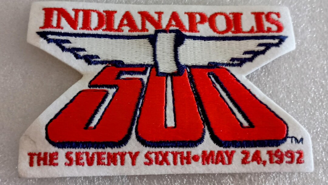 1992 76th Indy Indianapolis 500 Race Car Racing Die-cut Jacket Patch ...