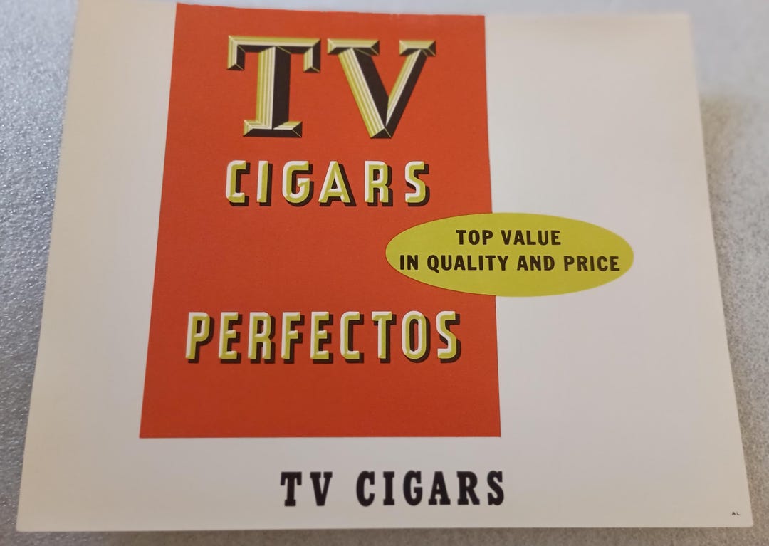 2 TV Cigars Perfectos Box Label Unused NOS New 1940-50s Tobacco - Etsy