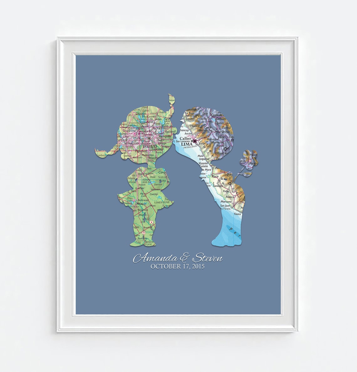 Custom Wedding Couple Vintage Maps DIGITAL DOWNLOAD for You 2 - Etsy